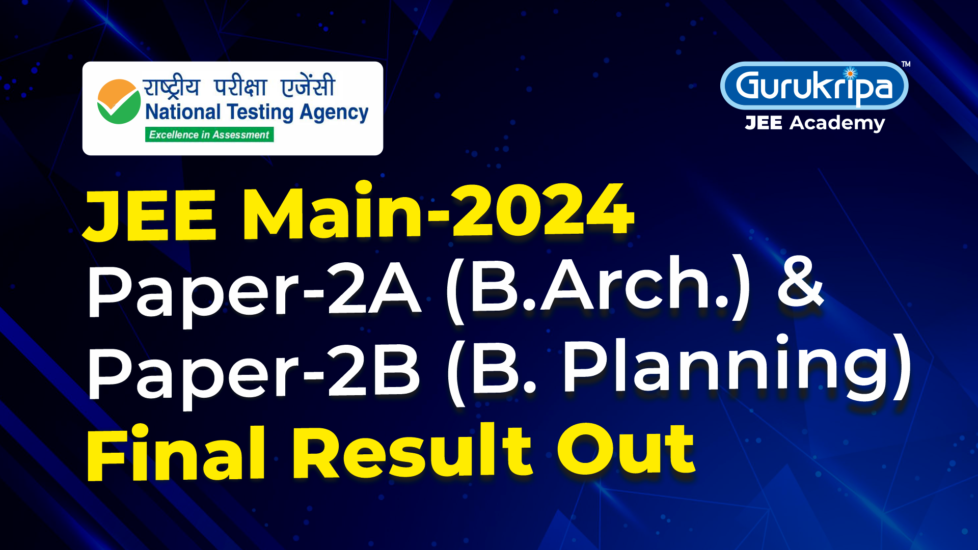 JEE Main 2024: Session-2(Paper-2) Score Card Live Check here